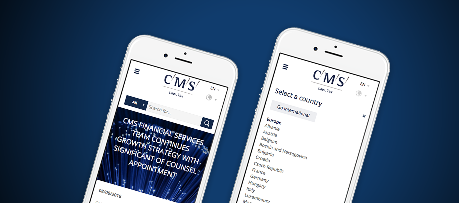 CMS.law: Global Corporate Website & Content-Hub | ETECTURE